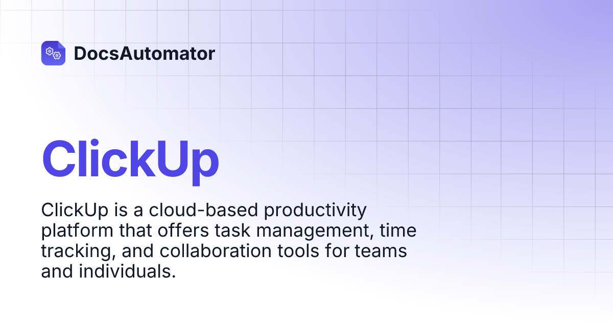 ClickUp | DocsAutomator