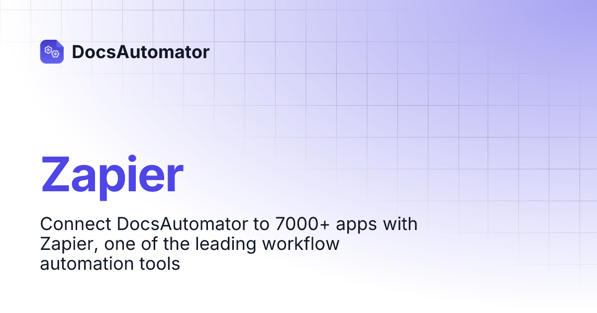 Zapier | DocsAutomator