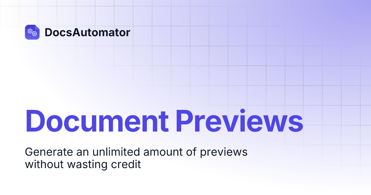 Document Previews | DocsAutomator